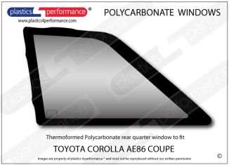 Toyota Corolla AE86 Coupe Lexan Polycarbonate windows - Plastics 4 ...
