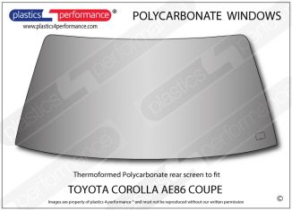 Toyota Corolla AE86 Coupe Lexan Polycarbonate windows - Plastics 4 ...