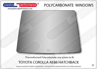 Toyota Corolla AE86 Hatchback Lexan Polycarbonate windows - Plastics 4 ...