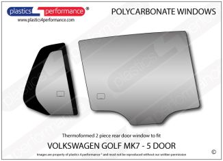 Volkswagen Golf Mk7 5dr Lexan Polycarbonate windows - Plastics 4 ...