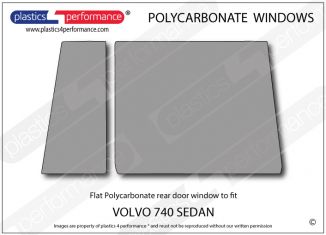 Volvo 740 Sedan Lexan Polycarbonate windows - Plastics 4 Performance