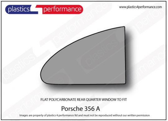 PORSCHE - 356 - Lexan Polycarbonate right rear quarter window