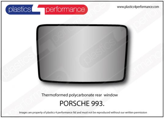 PORSCHE - 993 - Lexan Polycarbonate rear screen