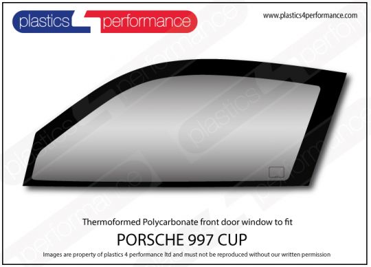 PORSCHE - 997 CUP - Lexan Polycarbonate left front door window