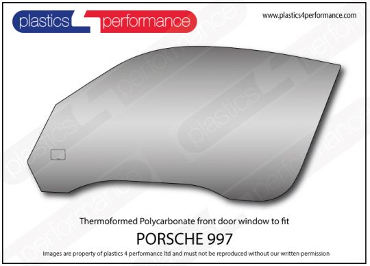 PORSCHE - 997 - Lexan Polycarbonate left front door window