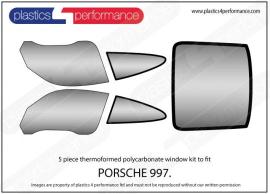 PORSCHE - 997 - Lexan Polycarbonate window kit