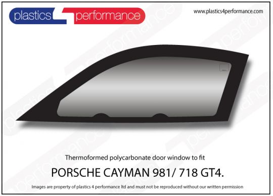 PORSCHE - Cayman 981 GT4 Clubsport - Lexan Polycarbonate left front ...