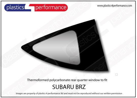 SUBARU - BRZ - Lexan Makrolon Polycarbonate right rear quarter window