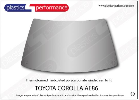 TOYOTA AE86 2dr Coupe - Hardcoated Lexan Polycarbonate front windscreen