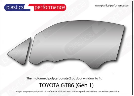 TOYOTA GT86 - Lexan Polycarbonate left front door window