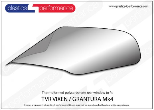 TVR - Vixen, 3000M, 2500M, 1600M - Lexan Polycarbonate rear window