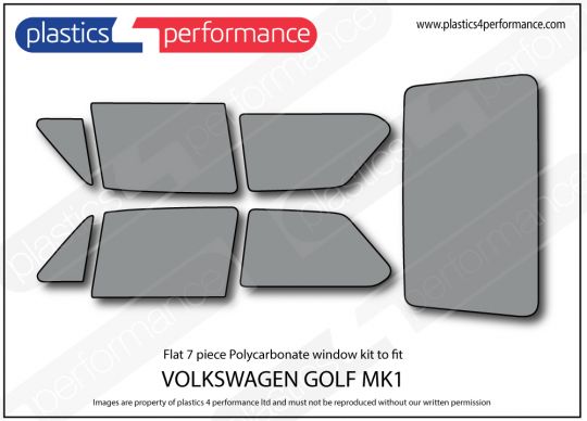 VOLKSWAGEN - Golf Mk1 - Lexan polycarbonate window kit